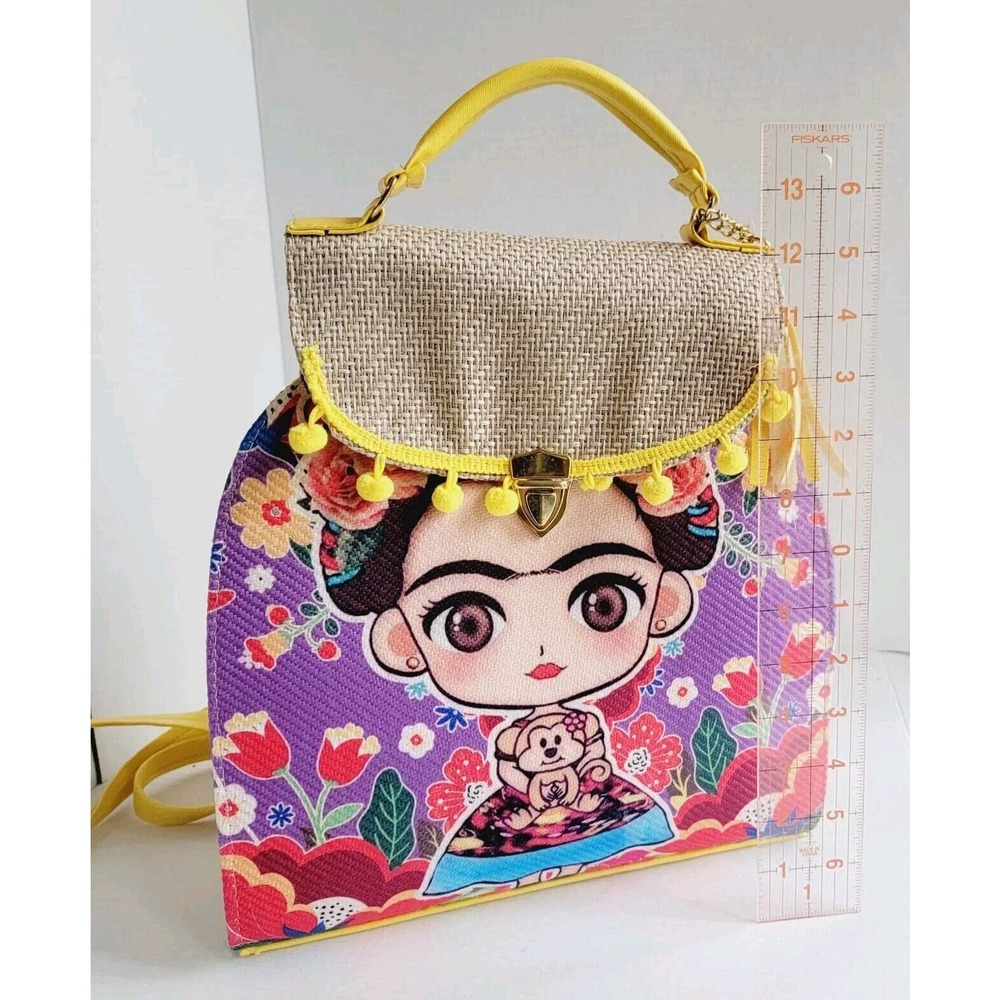 Frida Kahlo Large Backpack Animated Multicolor Woven … - Gem
